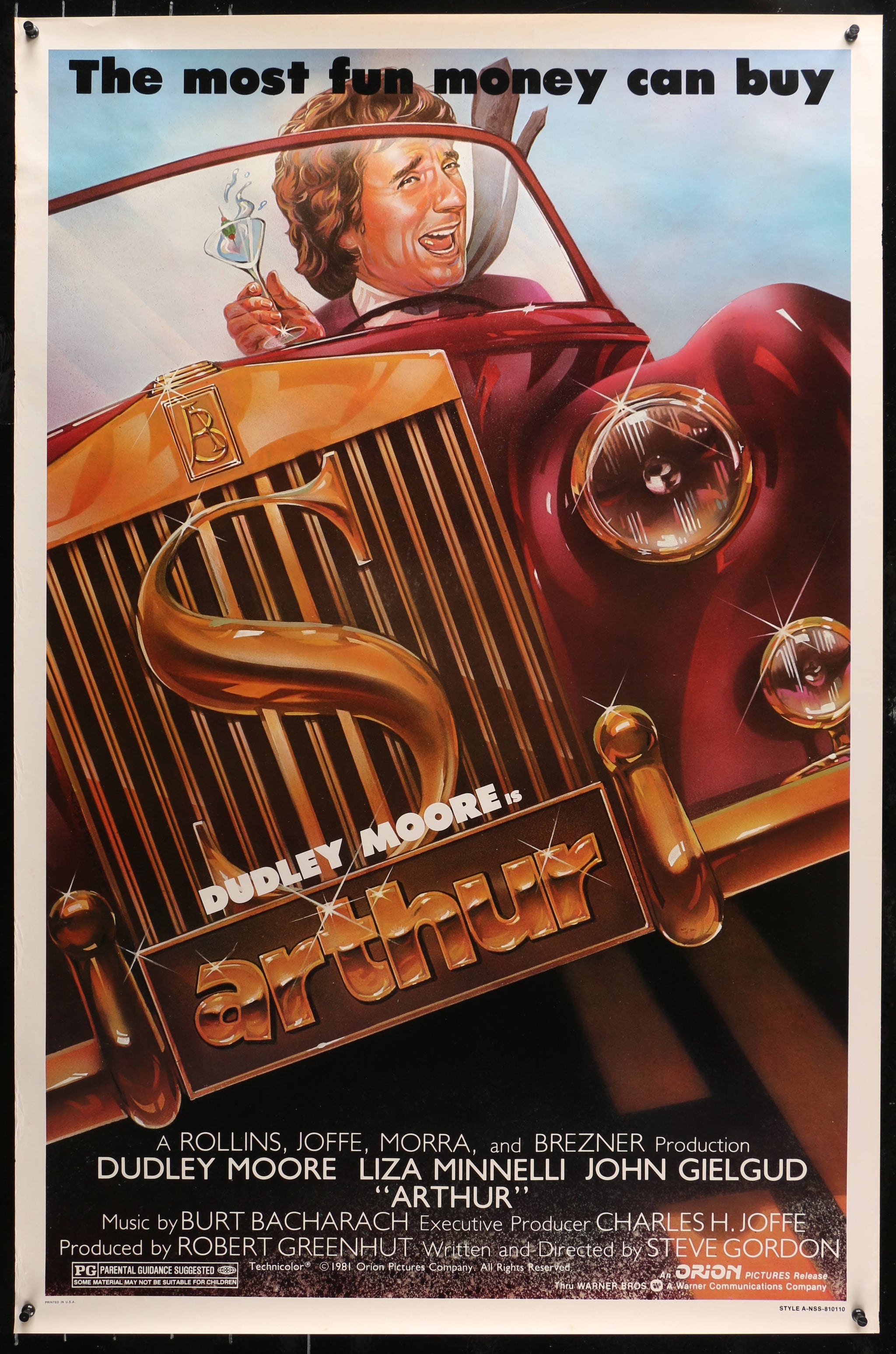 Arthur Vintage US One Sheet Style A (1981) - ORIGINAL RELEASE ...