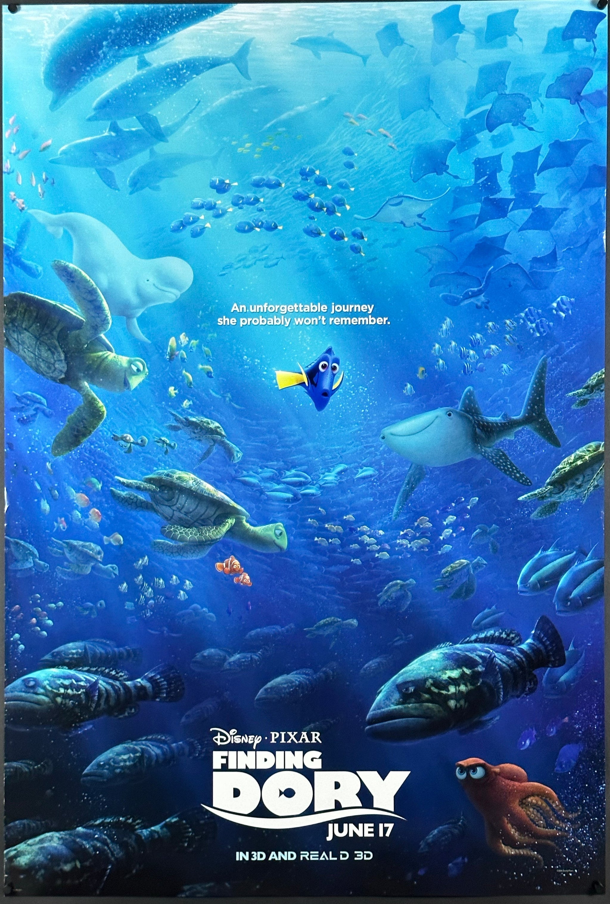 Finding Dory Vintage US One Sheet (2016) - ORIGINAL RELEASE – posterpalace.com