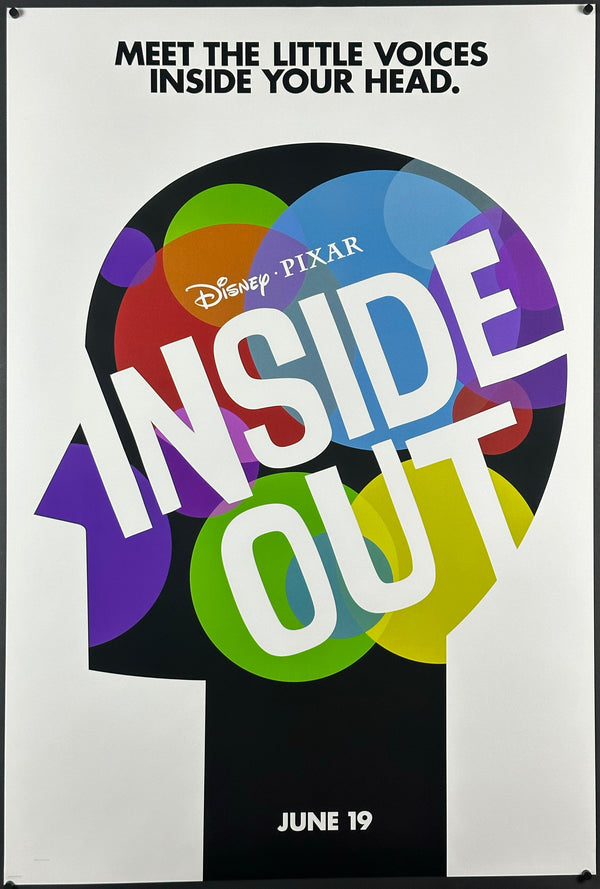Inside Out Vintage US One Sheet Teaser Style (2015) - ORIGINAL RELEASE ...