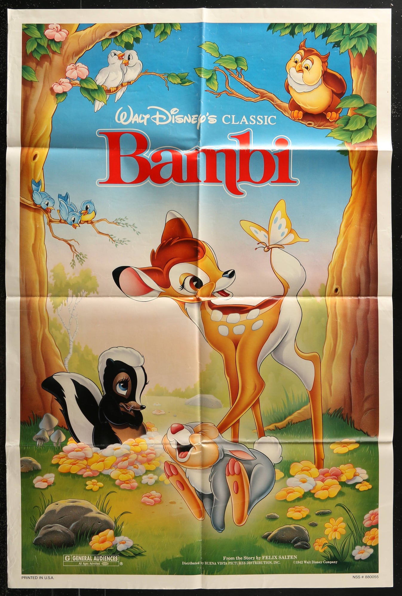 Walt Disney’s Bambi Vintage US One Sheet (R 1988) – posterpalace.com