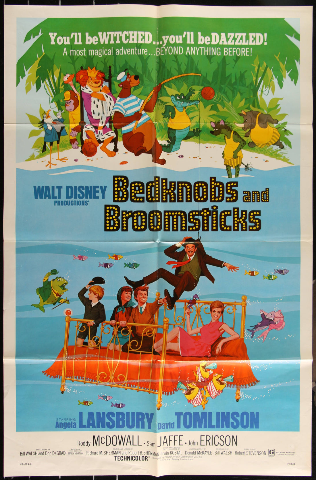 Walt Disney's Bedknobs And Broomsticks Vintage US One Sheet (1971) - O ...