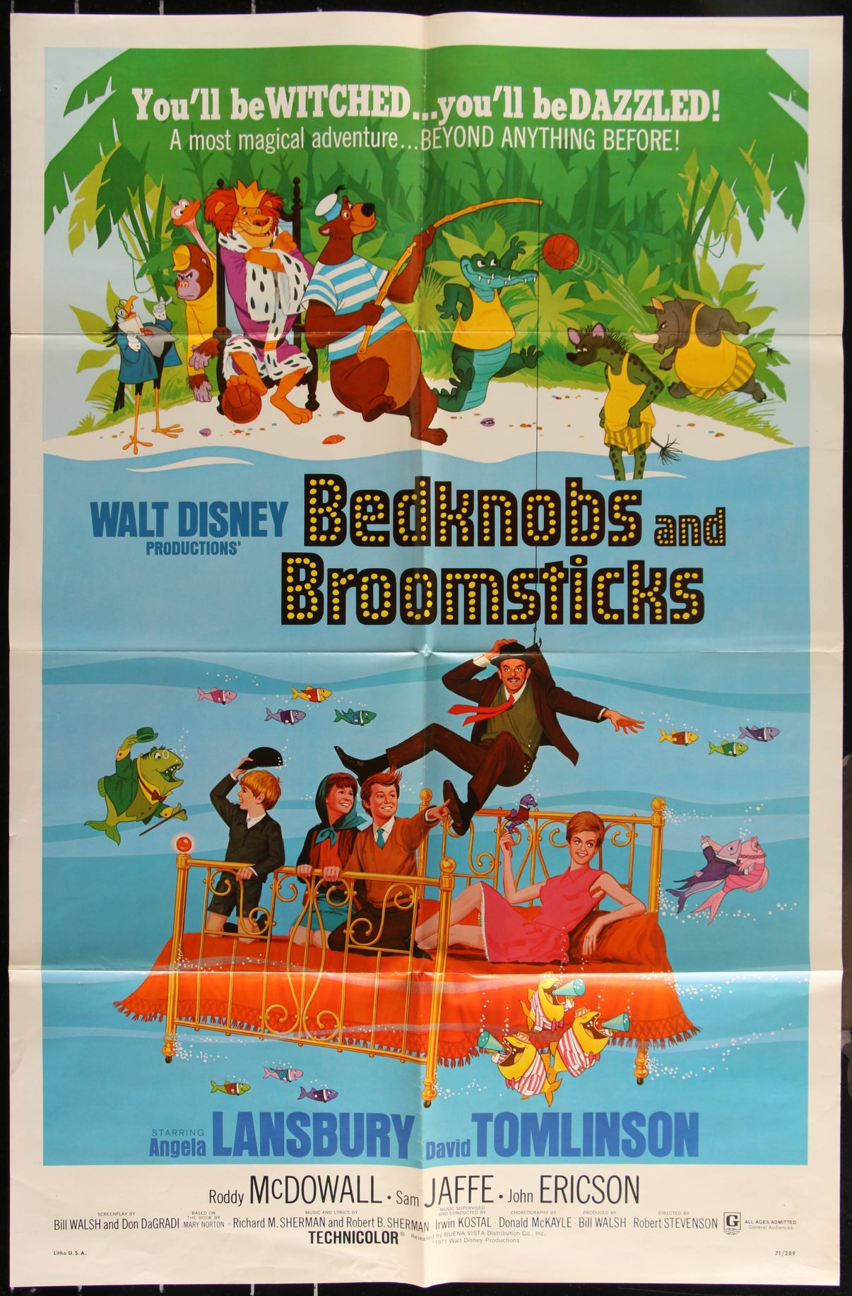 Walt Disney's Bedknobs And Broomsticks Vintage US One Sheet (1971) - O ...