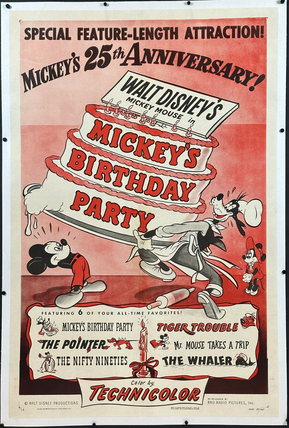 Walt Disney's Mickey's Birthday Party Vintage US One Sheet Style A (R ...