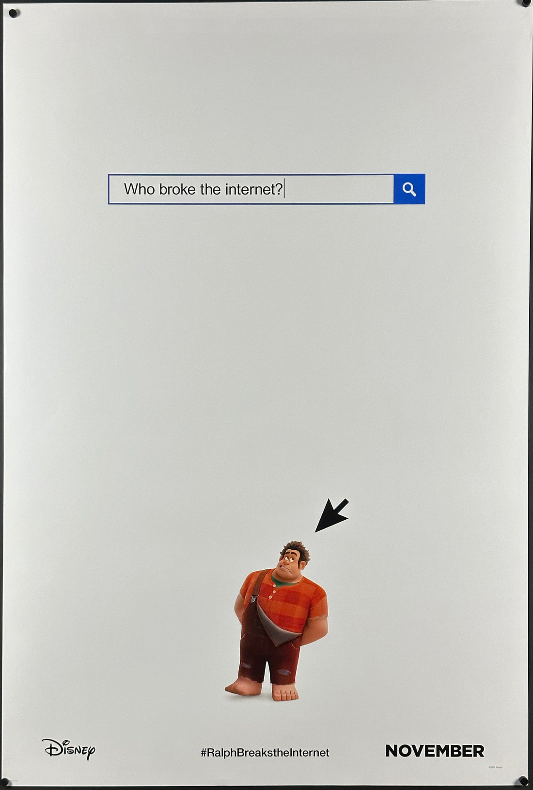 Walt Disney's Ralph Breaks the Internet Vintage US One Sheet Teaser St – posterpalace.com